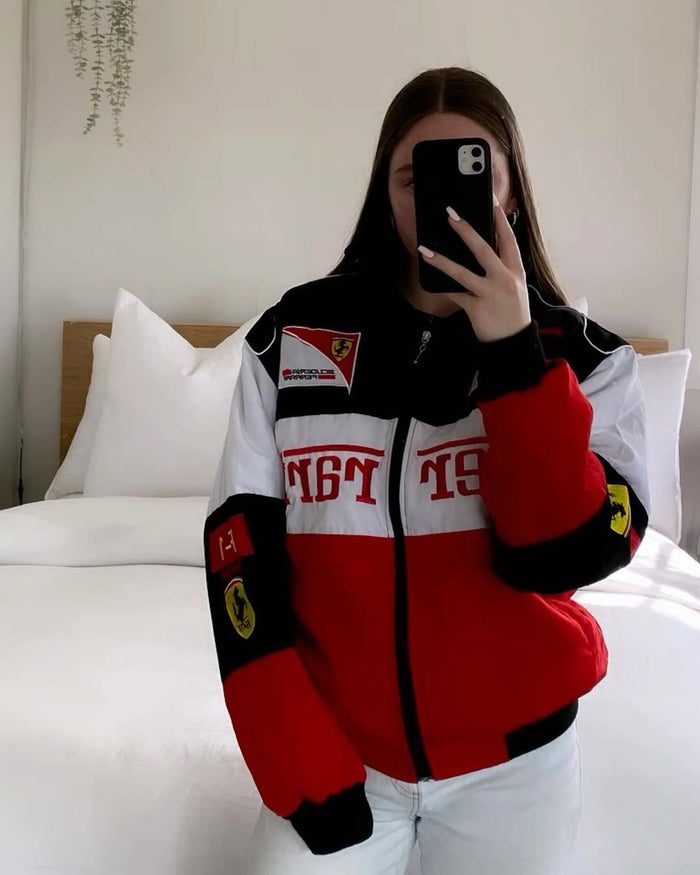 Unisex FERRARI RACING JACKET | Vintage F1 | Motorsport Fashion Style
