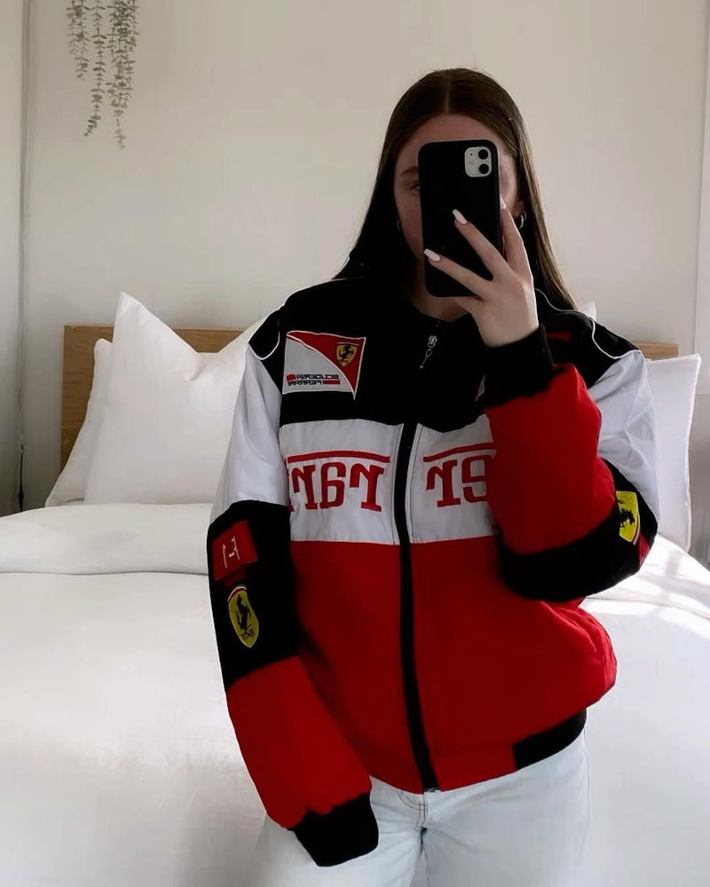 Unisex FERRARI RACING JACKET | Vintage F1 | Motorsport Fashion Style